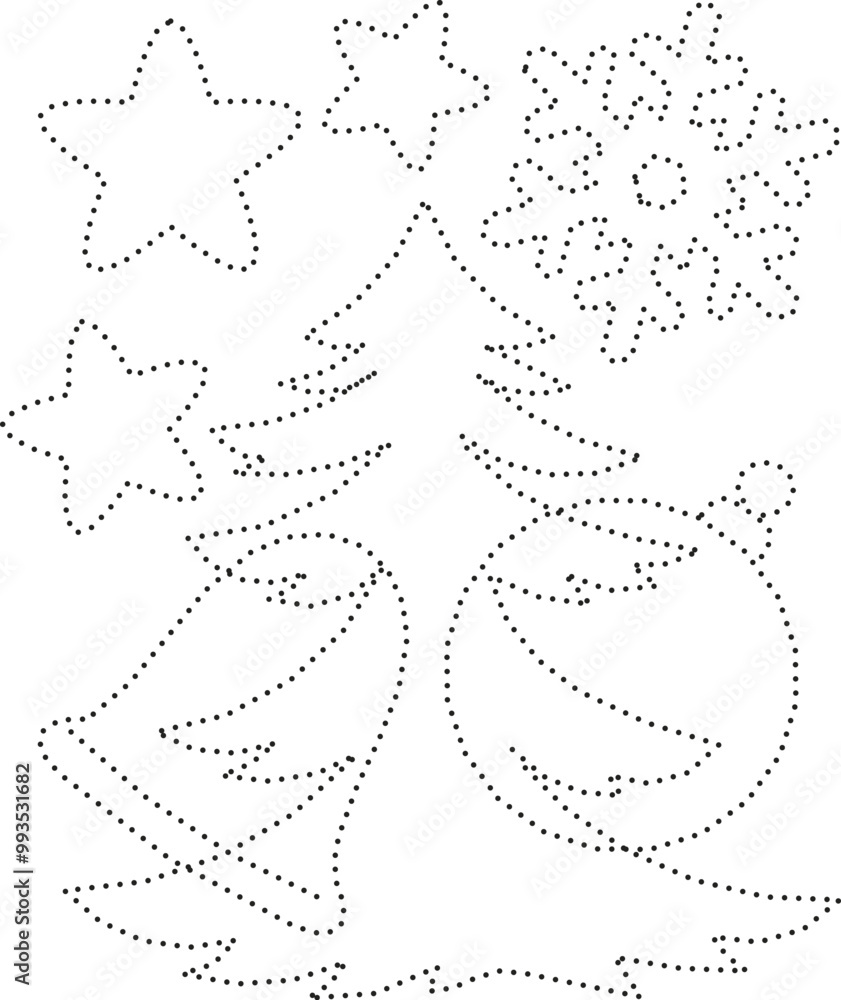 Coloring page outline of cartoon decorations. Educational exercise ...