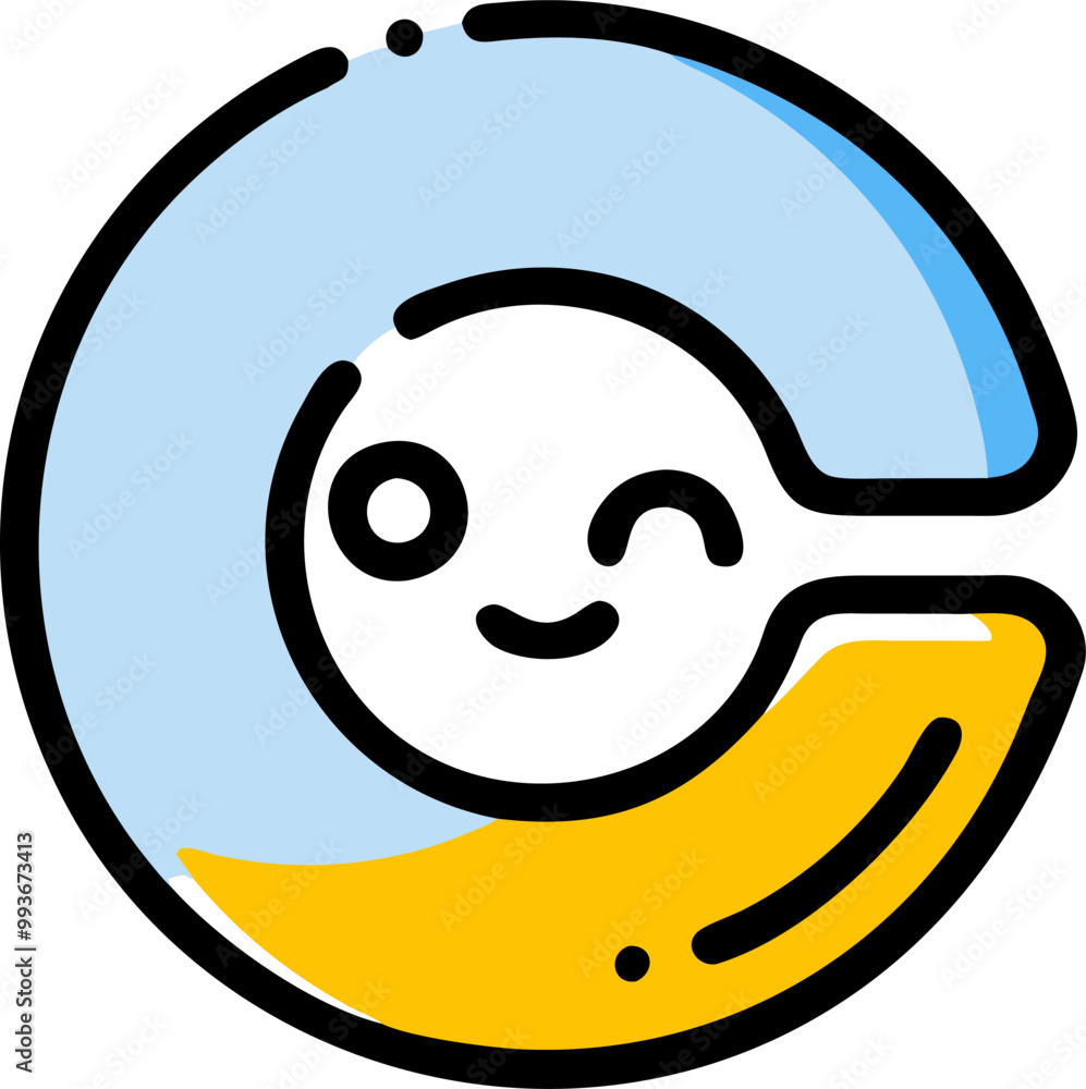 google chrome logo cute, icon broken line Stock Vector | Adobe Stock