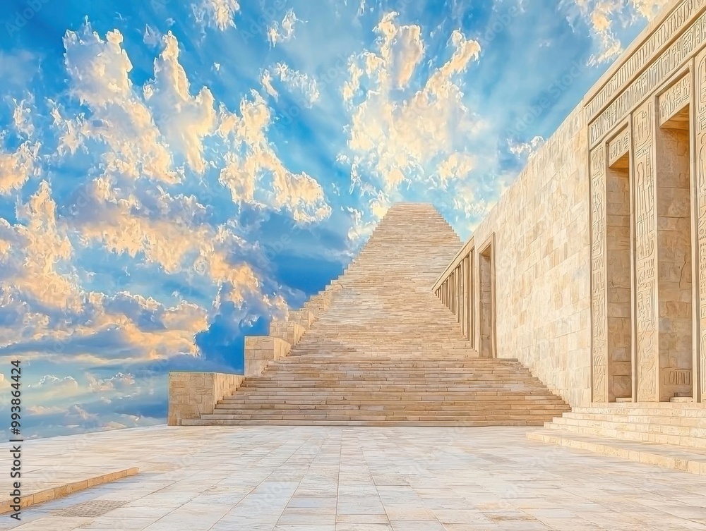 Ancient Mesopotamian ziggurat, stepped pyramid temple Stock ...