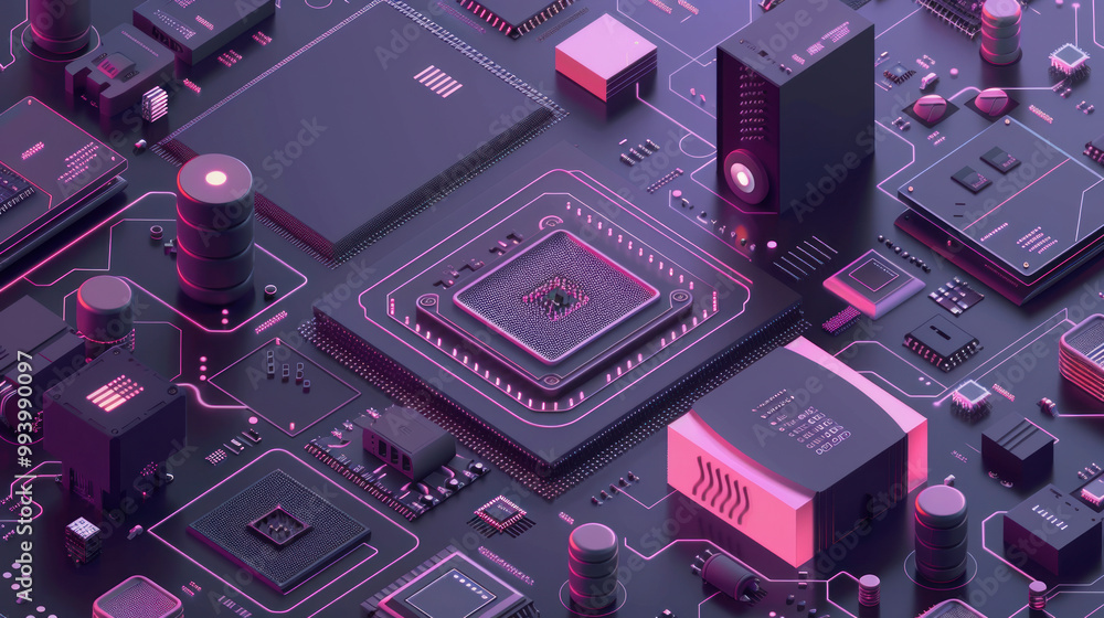 A breakdown of key computer hardware elements like CPUs, GPUs, RAM, and ...