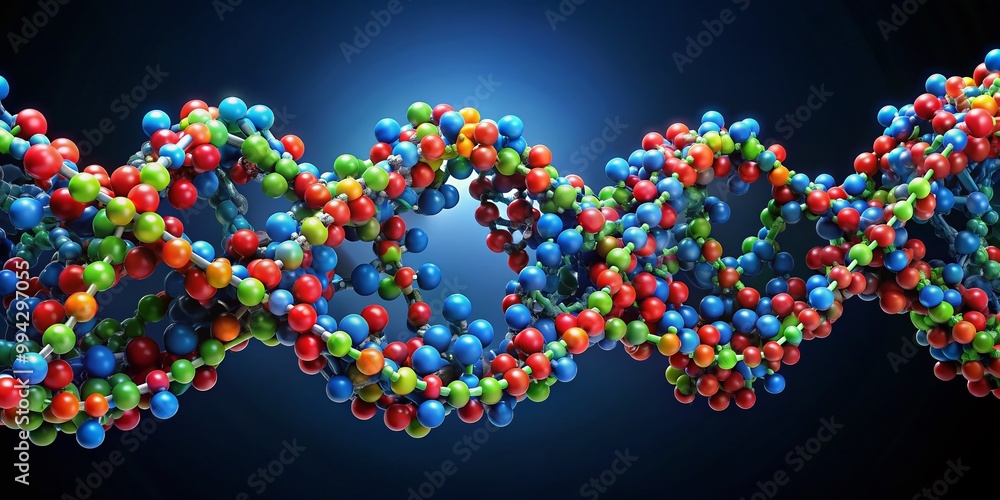 Intricate Structure of Carbohydrates Chain Representing Molecular ...
