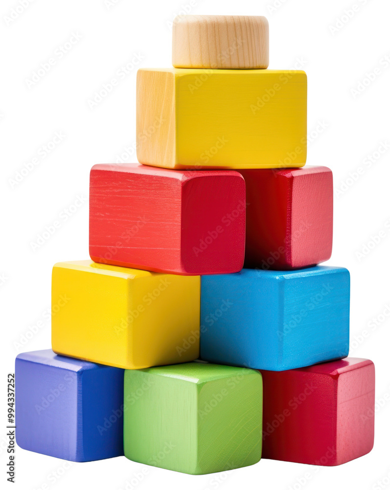 PNG Colorful wooden toy blocks white background construction simplicity ...