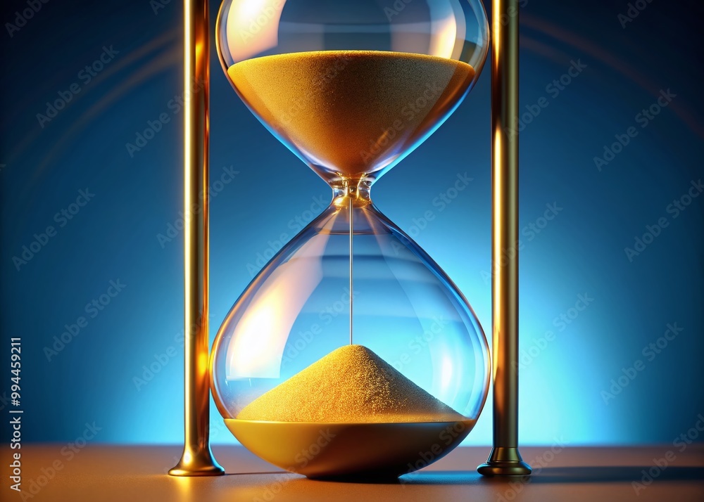 Smooth hourglass animation depicting the passage of time with sand ...