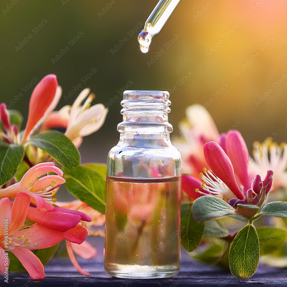 Bach Flower rose Honeysuckle, Lonicera caprifolium, Drop Essence Floral ...
