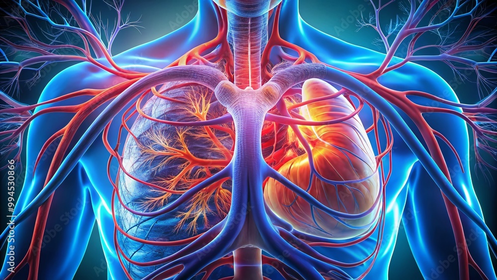 Ilustração Understanding Pulmonary Circulation: The Pathway of Blood ...