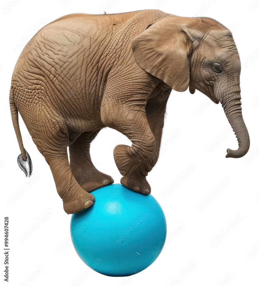 PNG African elephant balancing wildlife mammal animal. Stock Photo ...