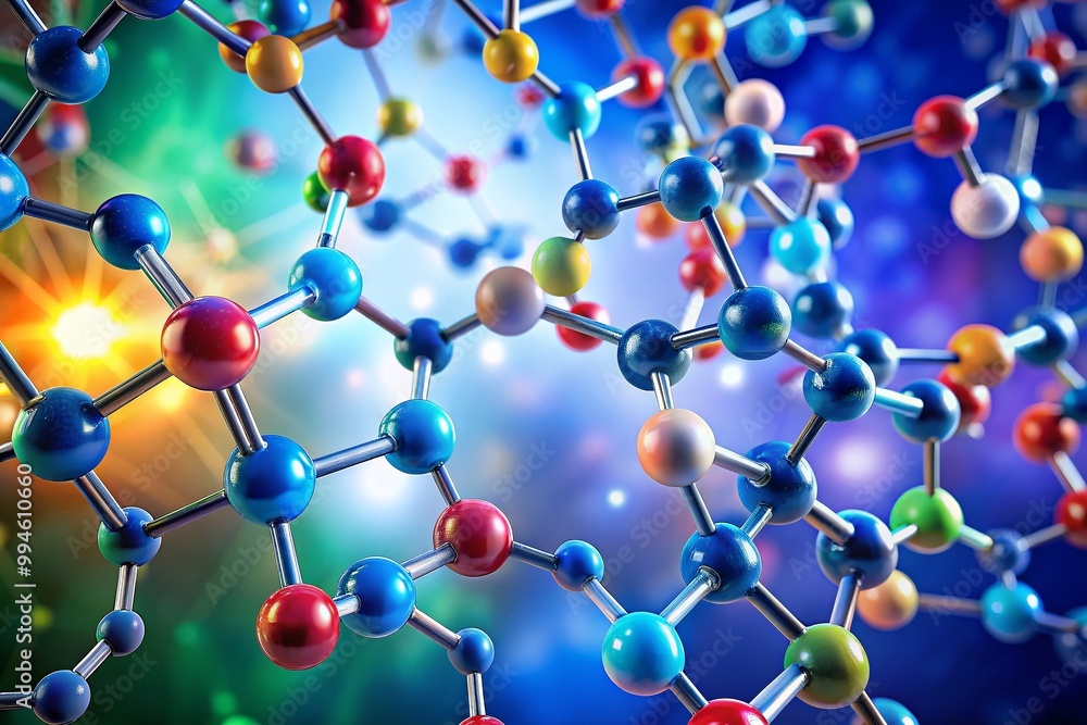 Visual Representation of Oxytocin Molecule Structure with Chemical ...