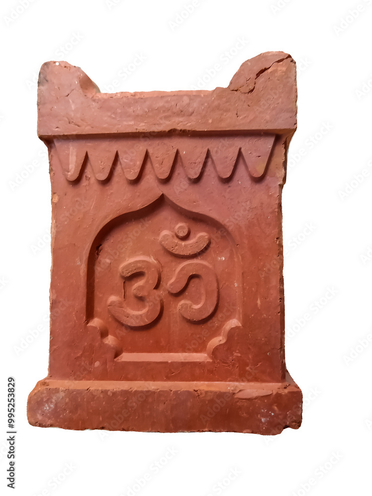 Indian traditional ॐ simbol, icon ( Clay pot ) pot known as tulsi ...