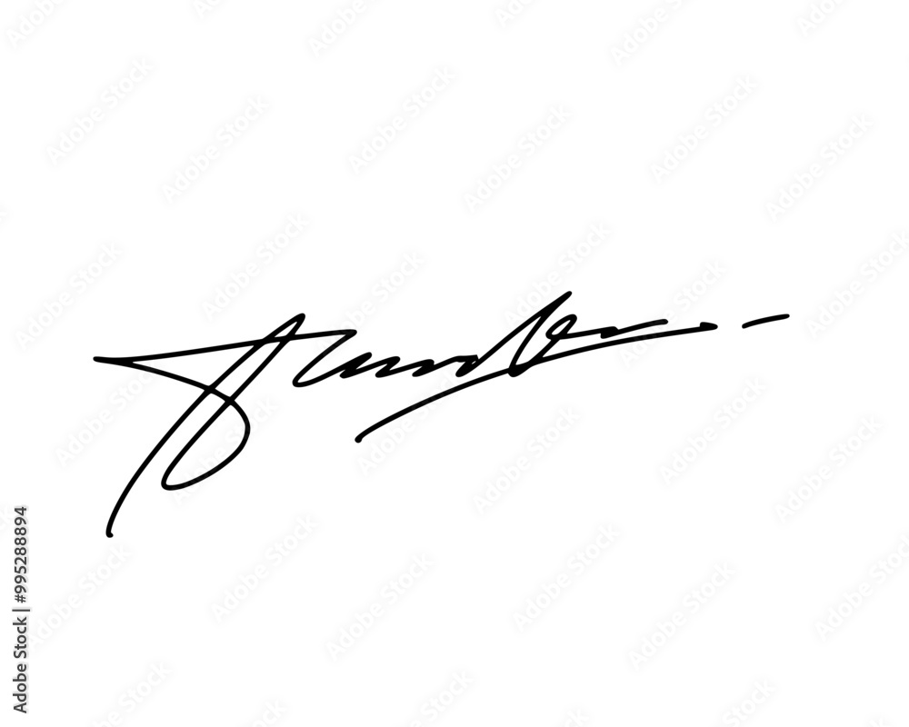 First letter A signature ideas for documents. Vector with transparent ...