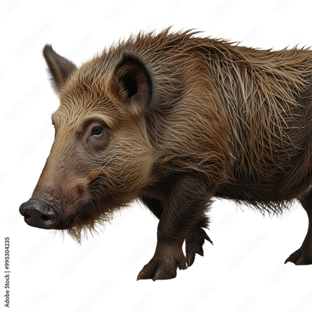 wild boar with transparent background PNG and JPEG image Stock Photo ...