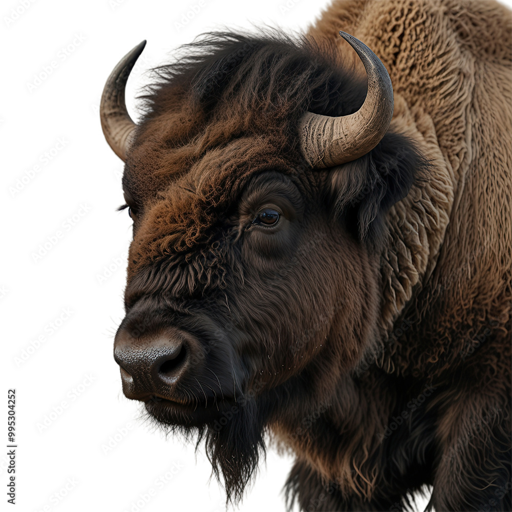 American bison with transparent background PNG and JPEG image Stock ...