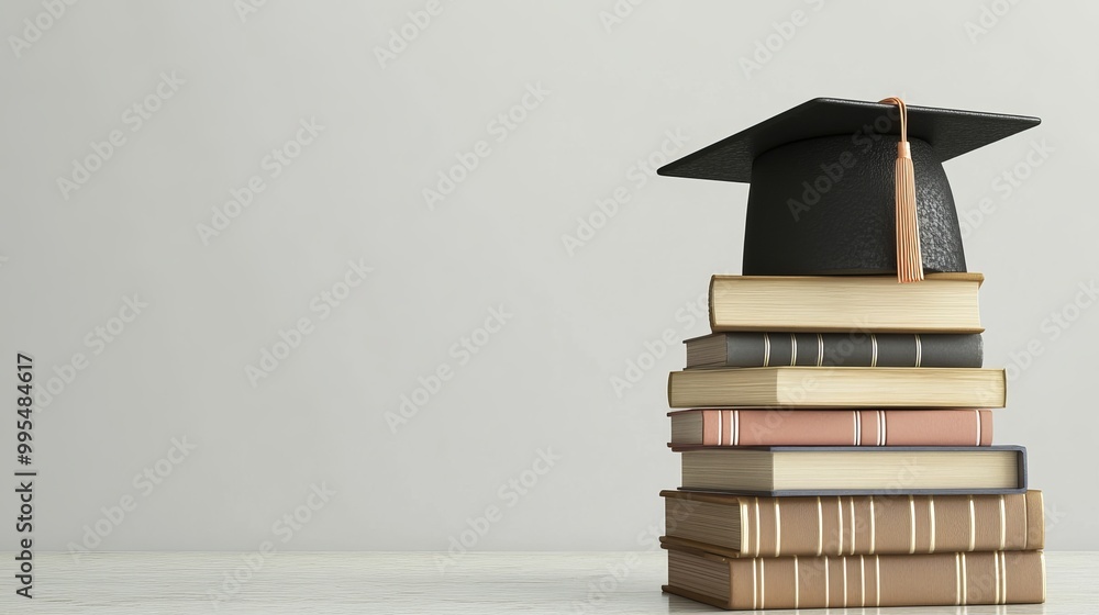 Books, Graduation Cap, White Background, Certificate, Three-D Man ...