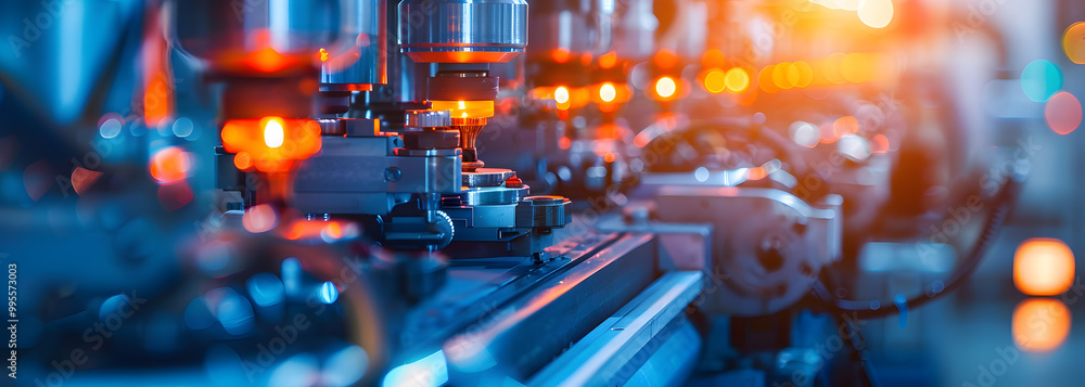 Overview of smart factory floor with high automation and Industry ...