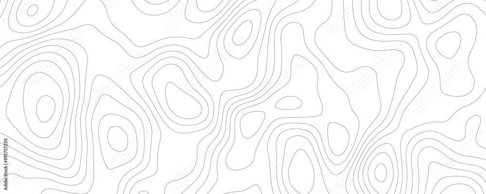 Wavy Topographic Contour Map Featuring Organic Geometric Shapes and ...