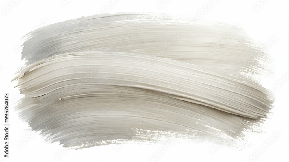 Silver Brushstroke: A delicate, flowing stroke of silver paint ...