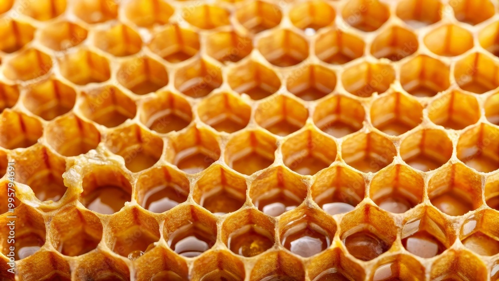Background showing the perfect hexagonal structure of a honeycomb Stock Photo | Adobe Stock