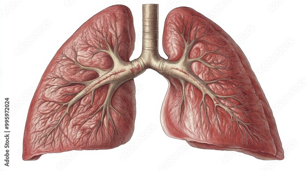 Anatomy of Human Lungs Detailed Medical Illustration, Respiratory ... Anatomy of Human Lungs Detailed Medical Illustration, Respiratory ...