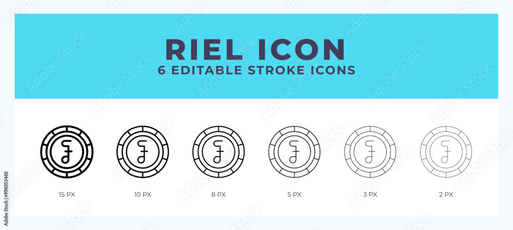 Riel icon in thin line. Bold line. Regular line. Editable stroke. Stock ...