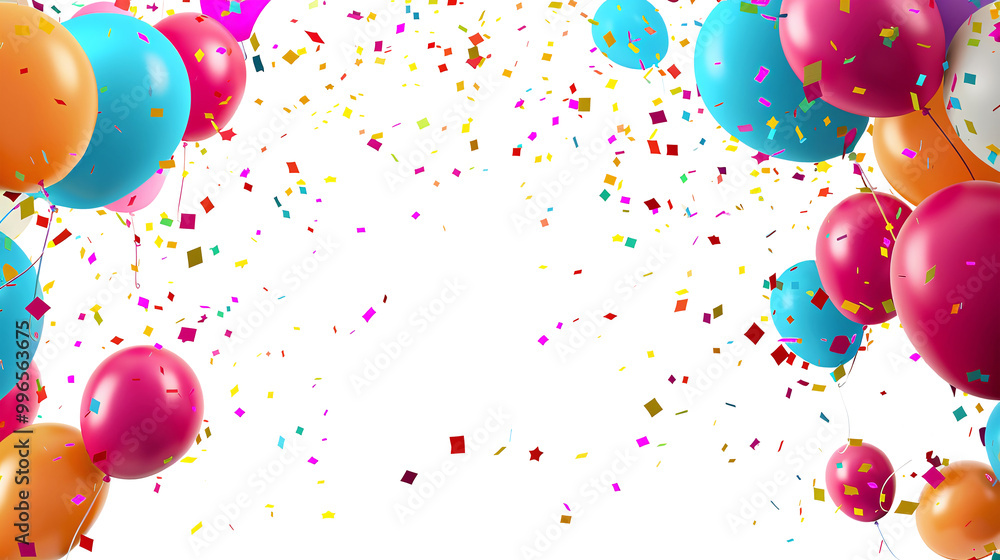 Different color balloons isolated on transparent background. PNG Stock ...