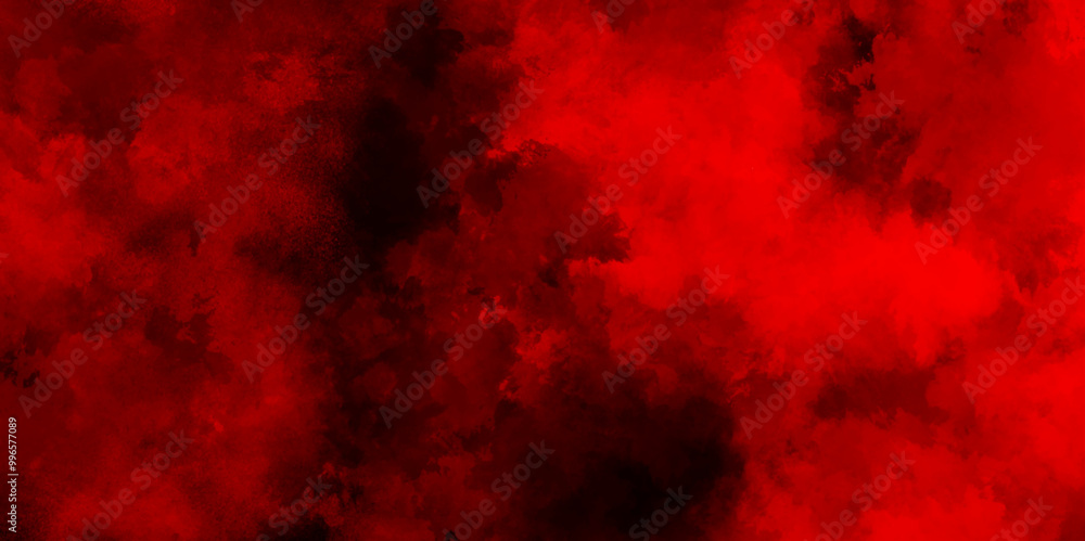 red watercolor background wallpaper with clouds. Red particles ...