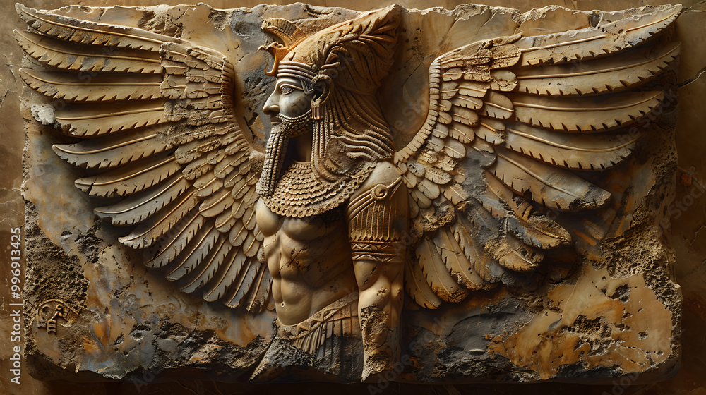 Fotografie Ancient Sumerian Gods old anunnaki structure of Anunnaki ...