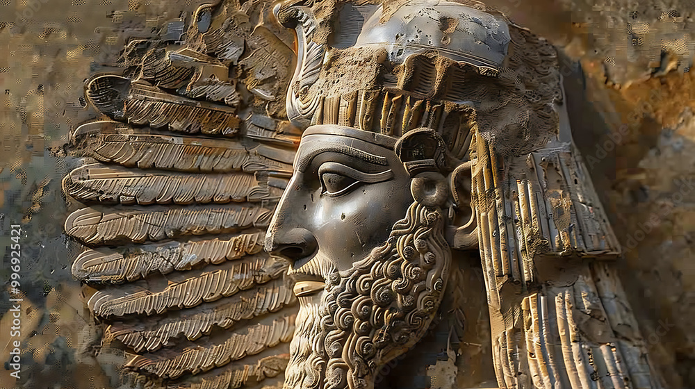 Foto de Stock Ancient Sumerian Gods old anunnaki structure of Anunnaki. Enlil, Enki, Ea, El ...