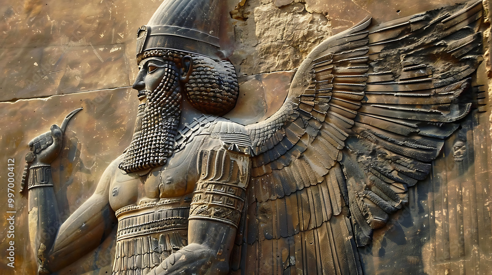 Fotografie Ancient Sumerian Gods old anunnaki structure of Anunnaki ...