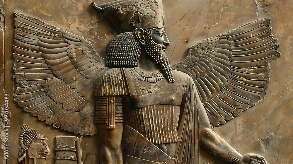 Fotografie Ancient Sumerian Gods old anunnaki structure of Anunnaki ...