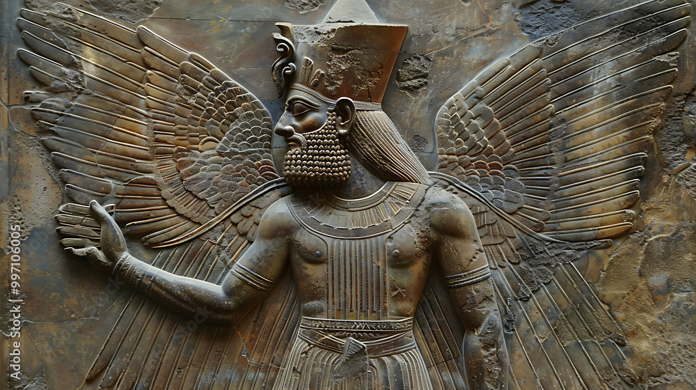 Fotografie Ancient Sumerian Gods old anunnaki structure of Anunnaki ...