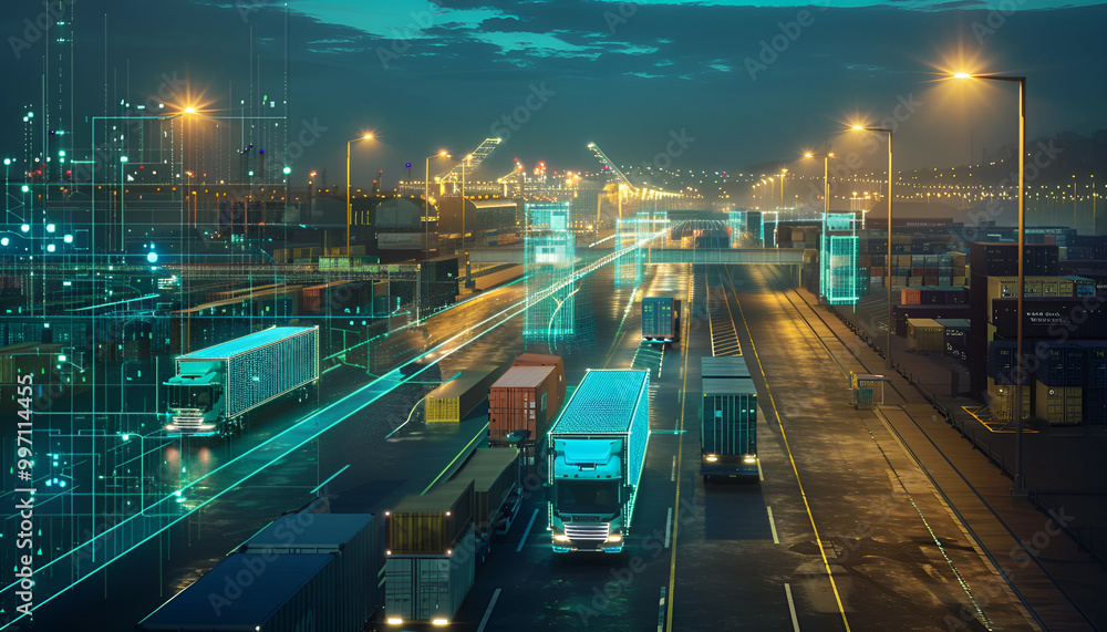 AI in logistics and supply chain management concept. More accurate ...