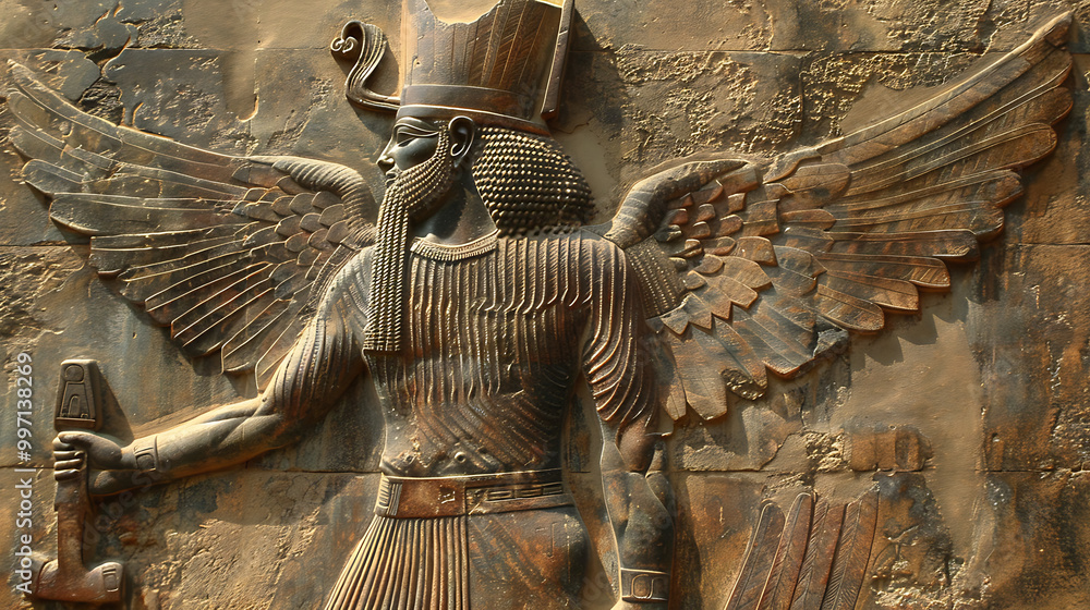 Fotografie Ancient Sumerian Gods old anunnaki structure of Anunnaki ...