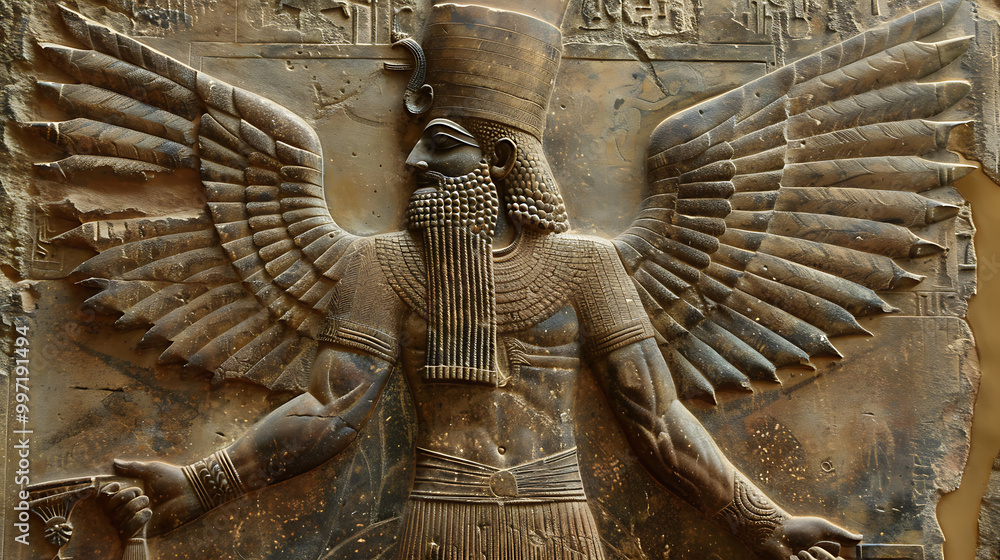 Fotografie Ancient Sumerian Gods old anunnaki structure of Anunnaki ...
