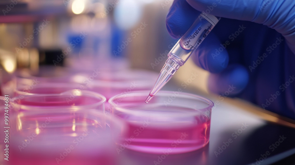 Ilustración de Stock Tissue engineering uses lab-grown cells to create ...