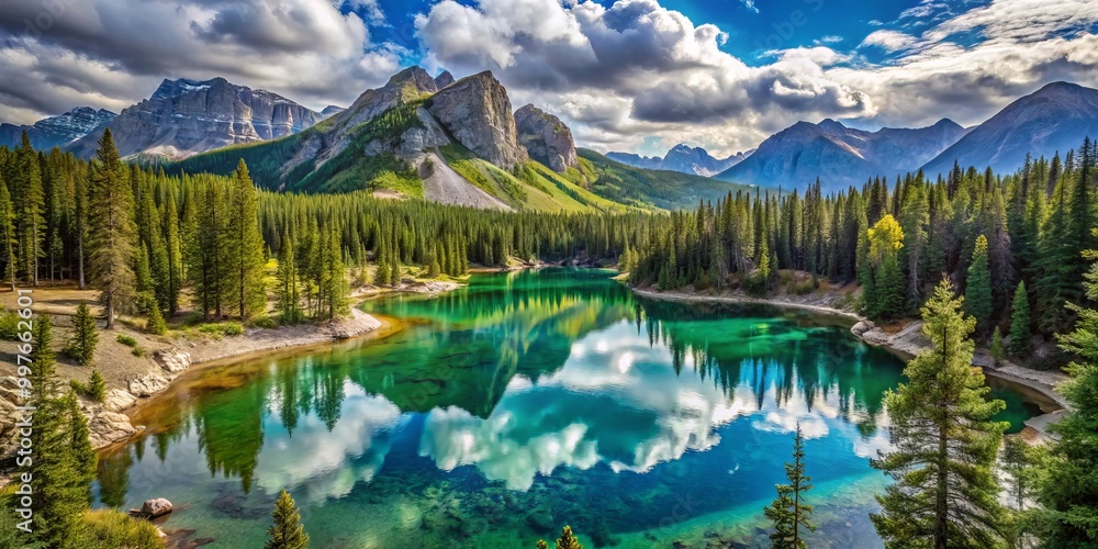 Grassi Lakes in Canmore captivates with its stunning beauty, framed by ...