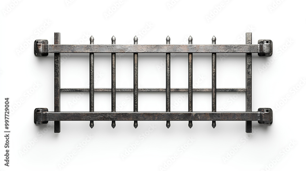 Prison bars isolated on transparent background. Steel metal or iron ...