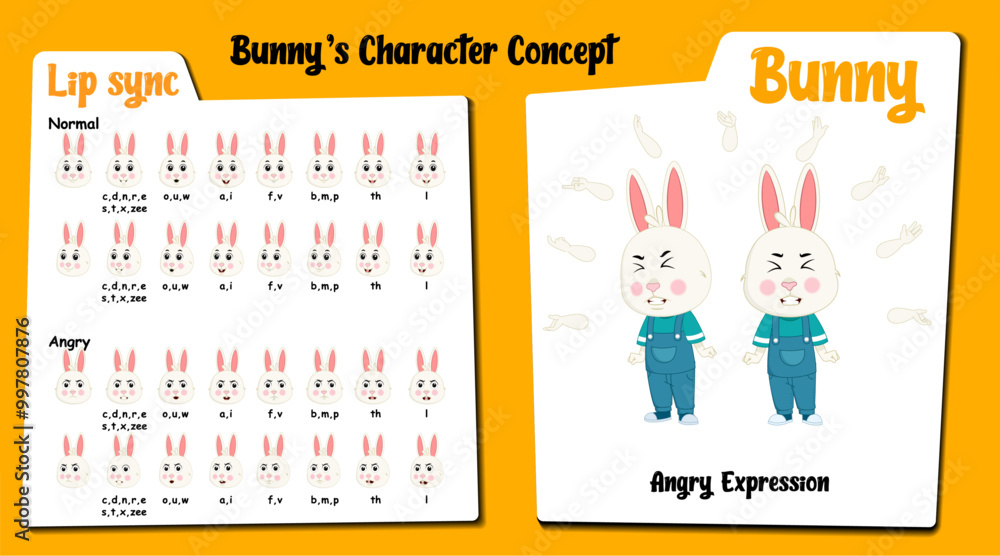 An angry rabbit cartoon character AKA Bunny. Cute rabbit cartoon vector ...