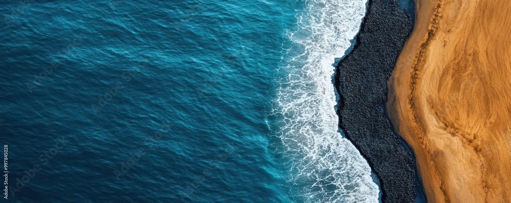 Conceptual image showing the environmental impact of oil spills in the ...