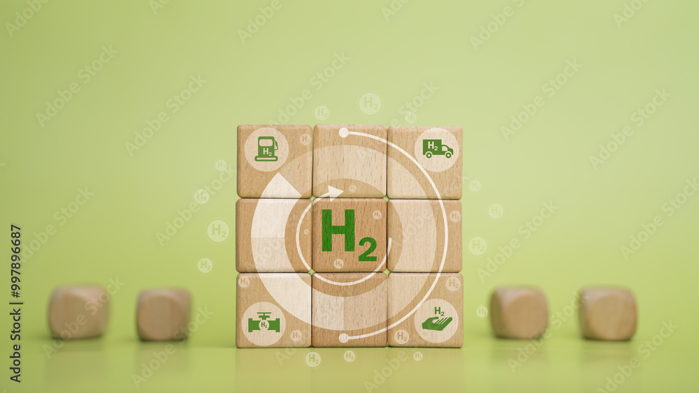 Clean hydrogen energy concept, environment, eco-friendly industry and ...
