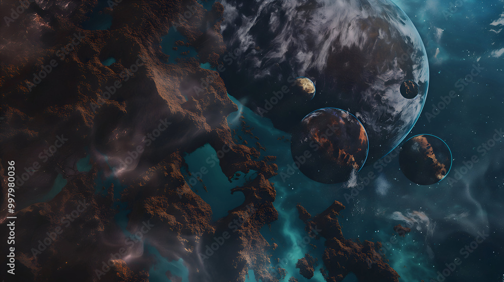 Space Battle Map for Sci-Fi DnD, Top-Down Tabletop Role-Playing Game ...