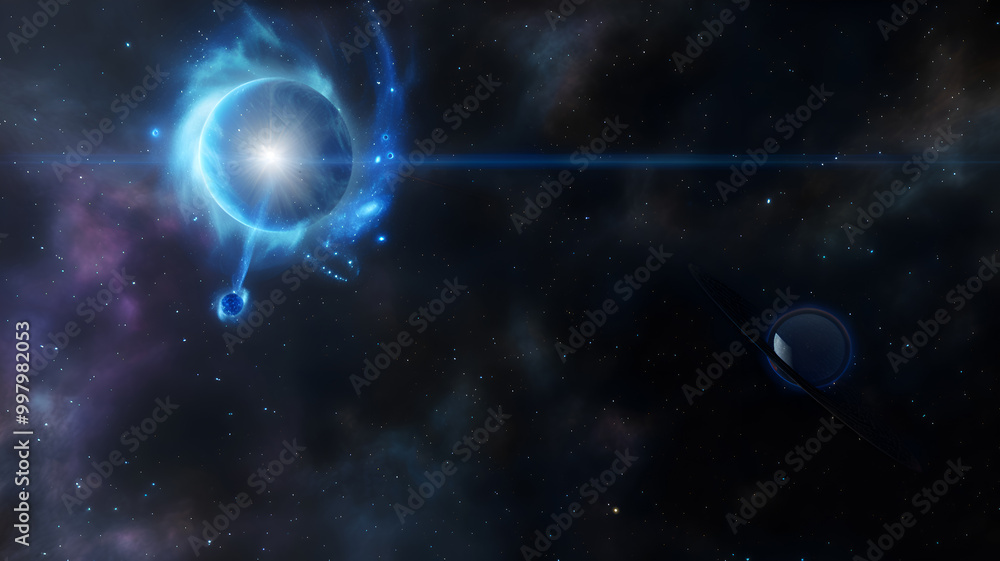 Space Battle Map for Sci-Fi DnD, Top-Down Tabletop Role-Playing Game ...