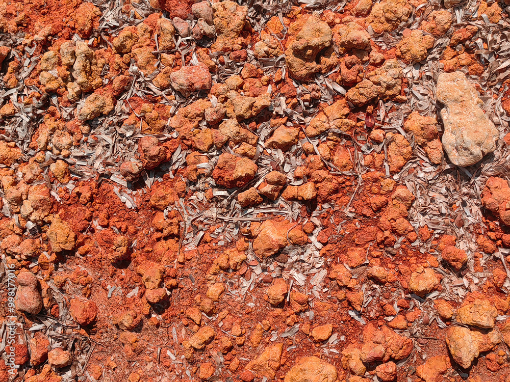 Texture layers of earth. The curb erosion from storms. To indicate the ...