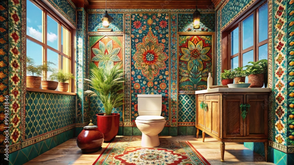 A minimalist bathroom features a traditional Eastern toilet ...