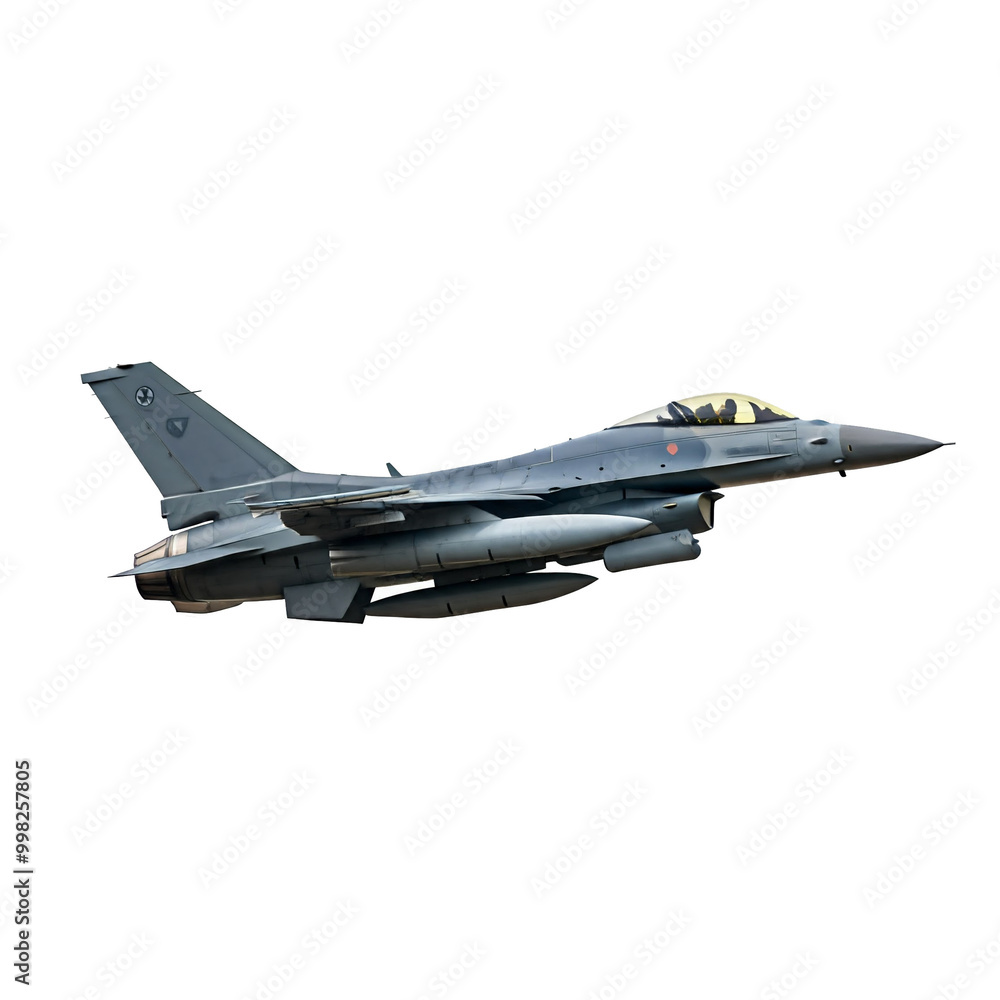 F-16 jet fither airplane, isolated Stock Photo | Adobe Stock