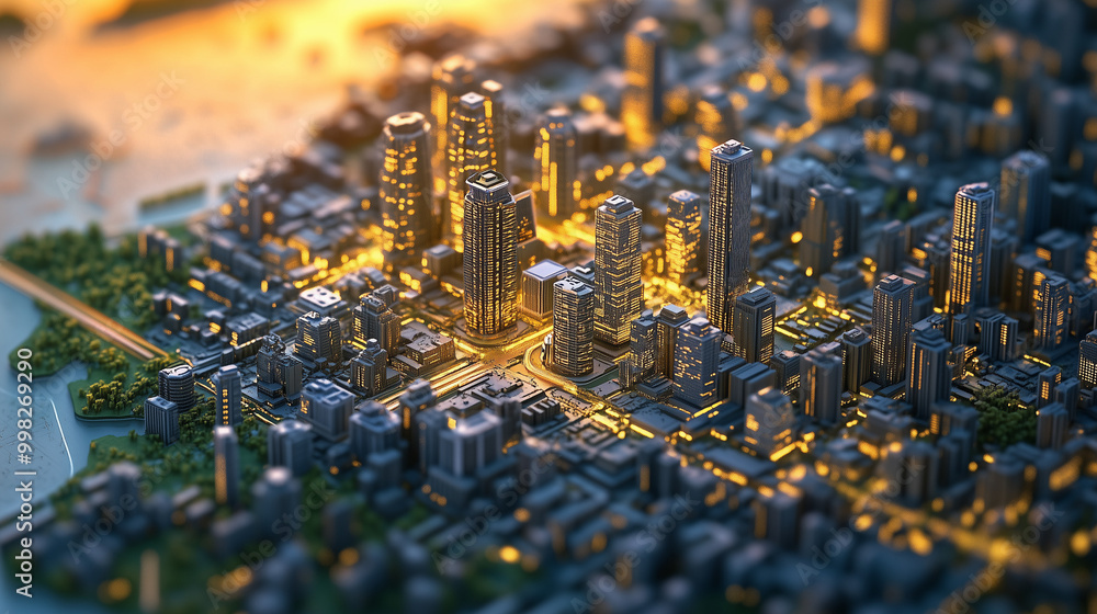 AI optimizing urban planning for smarter city growth, creating ...
