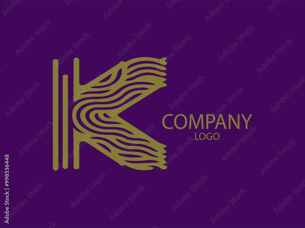 Letter K Vector Logo Shaped in Triangle, K with a Futuristic Touch ...