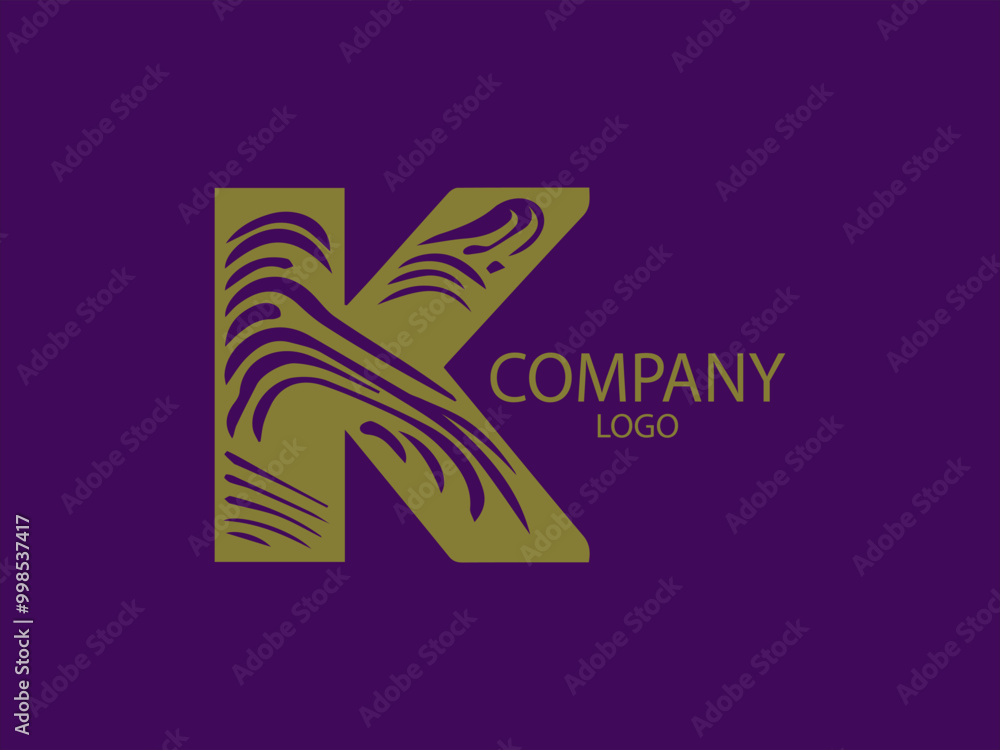 Letter K Vector Logo Shaped in Triangle, K with a Futuristic Touch ...