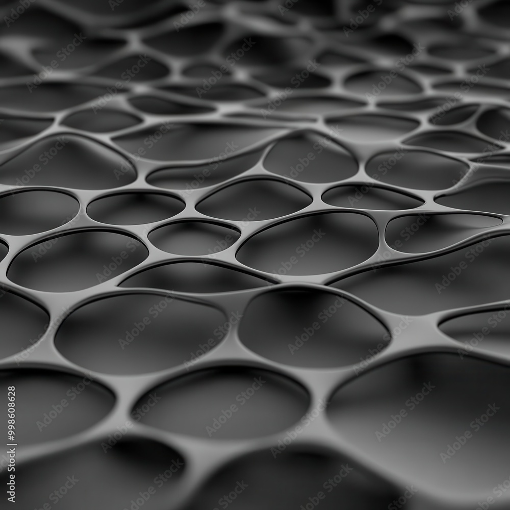 Microscopic graphene lattice structure viewed under microscope front ...