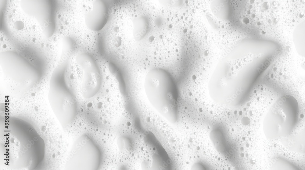 Collection of white soap foam textures isolated on clean white or ...