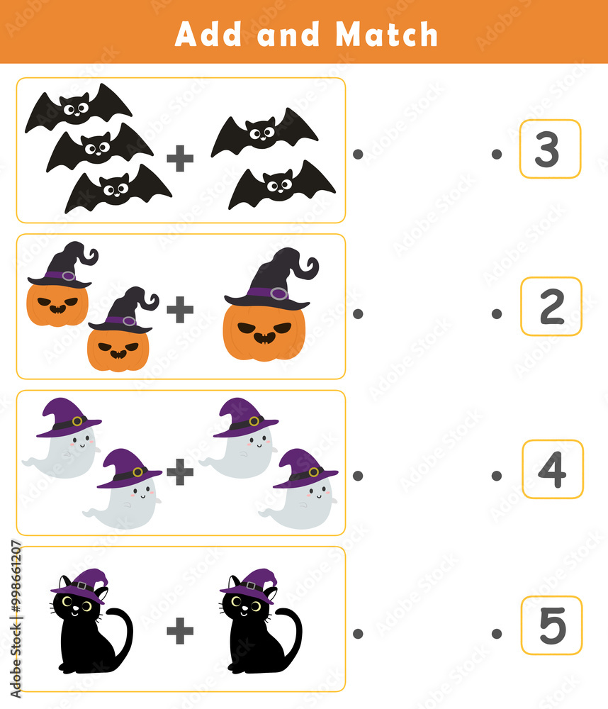 Math matching challenge for kids. Counting Game for Preschool Children ...