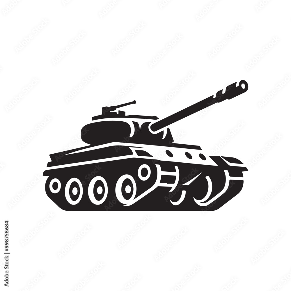 Military Tank Silhouette Vector - A Clean and Professional Military ...